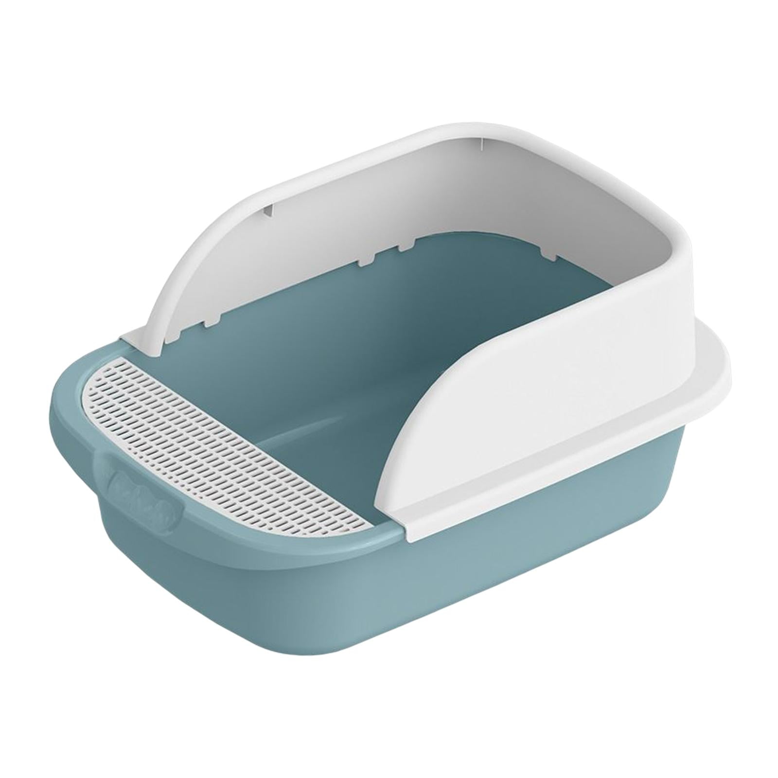 itter Box Kitty Litter Pan Cat Sand Box Container Anti Splashing Cat ...