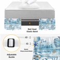 The Beach Is My Happy Place Bed Skirt King Size 18 Inch Drop, Summer ...
