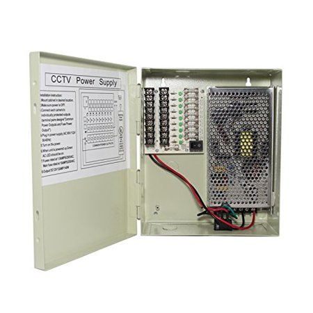 InstallerCCTV 9 Outputs 12 Amp 12V DC CCTV Distributed Power Supply Box ...