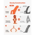 28in Log Lifting Tongs 2-Claw Log Tongs, Flexible Grip Design, for Auto ...