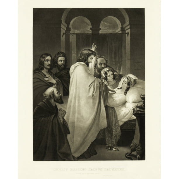 Print: Christ Raising Jairus' Daughter, 1866 - Walmart.com