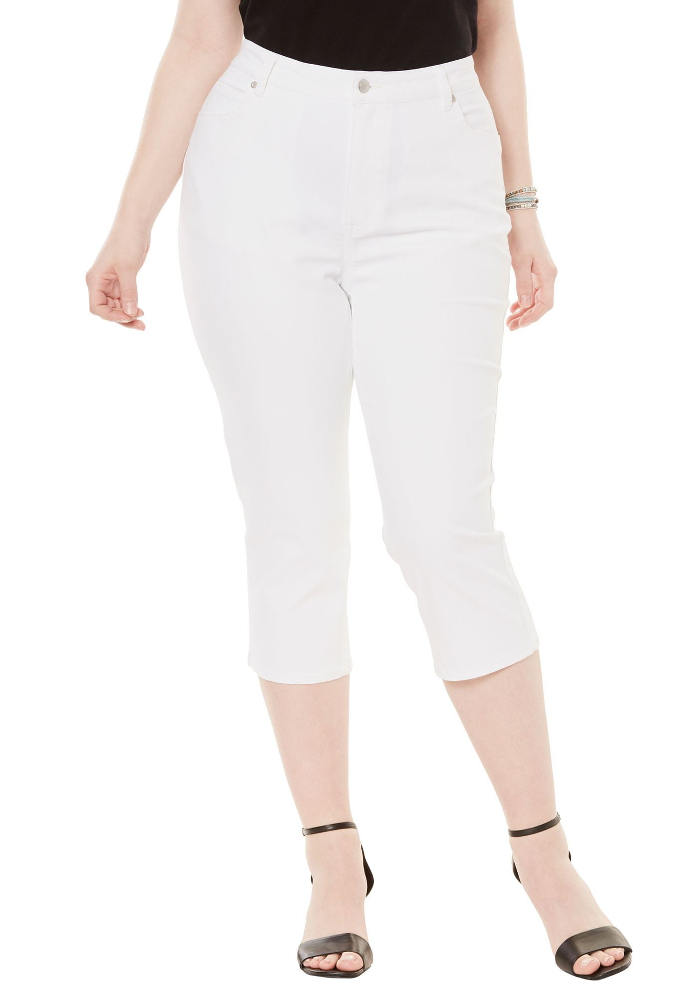 Plus Size Denim Capri By Denim 24/7 - Walmart.com