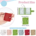 1 Set 6Pcs 6 Colors PU Leather Photocard Sleeve Keychain Rectangle ...
