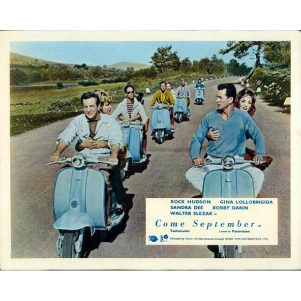 Come September Lollobrigida Hudson Darin Day rides Vespa scooters 8x10 ...