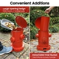 Retro Fire Hydrant Shaped Metal Trash Can with Foot Pedal & Decorative ...