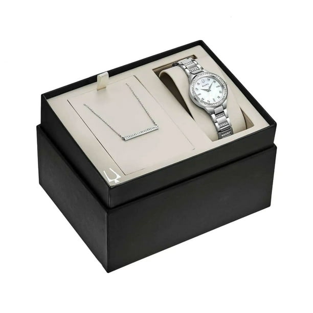 Set Reloj y Gargantilla Bulova Crystal 96X147 Bulova 96X147 | Walmart ...