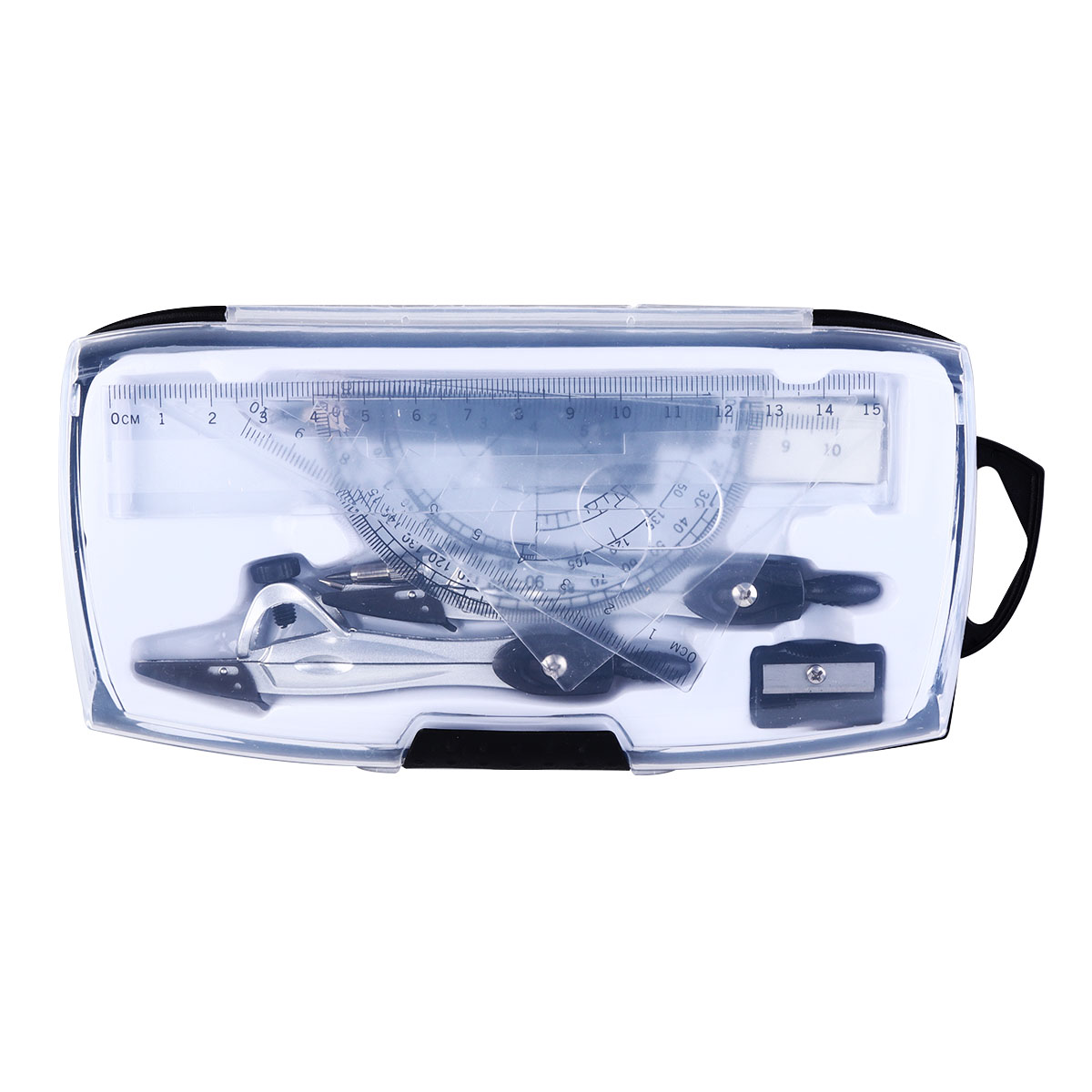 10 in 1 Staitionery Kit Metal Compasses Straight Ruler Triangle Ruler ...