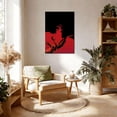 "Shadow and Scream" Noir Silhouette Canvas Art, Dramatic Red and Black ...