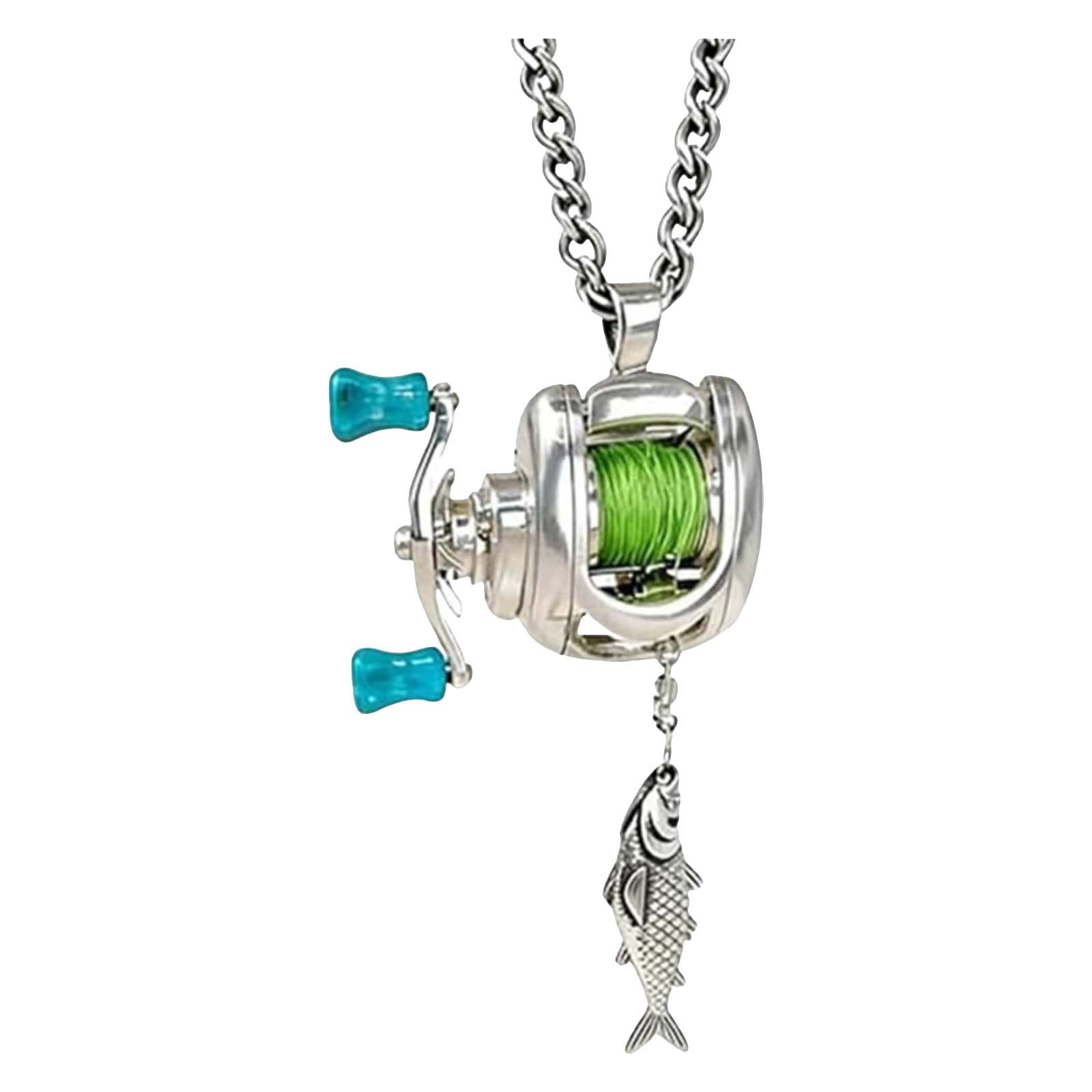 Click here for Umsto Fishing Reel Necklace Fish Necklace Mini Fis... prices