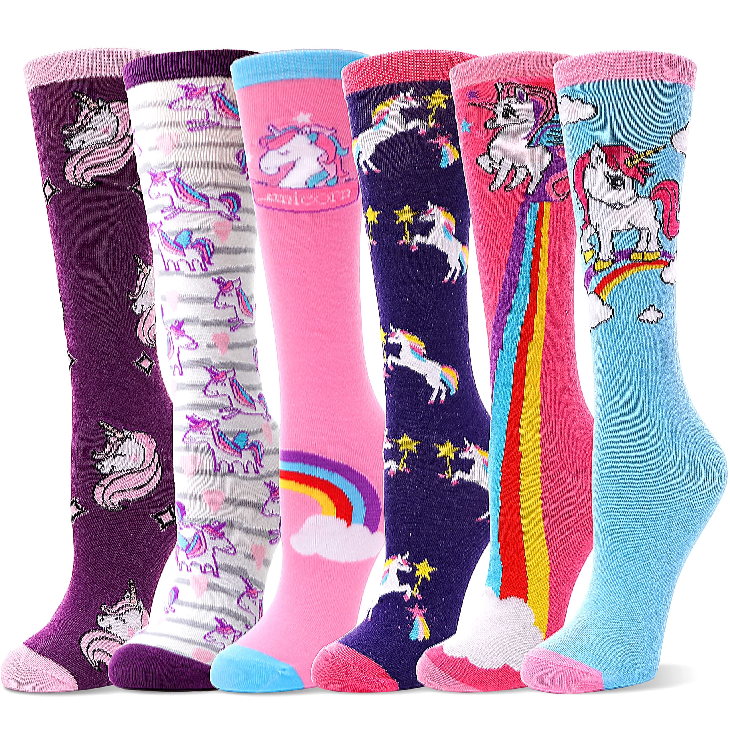 Kids Girls Knee High Socks Unicorn Gifts kawaii Long Boot Crazy Silly ...