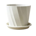 Round Plastic Planter Twill Textured Breathable Root Control Pot for ...