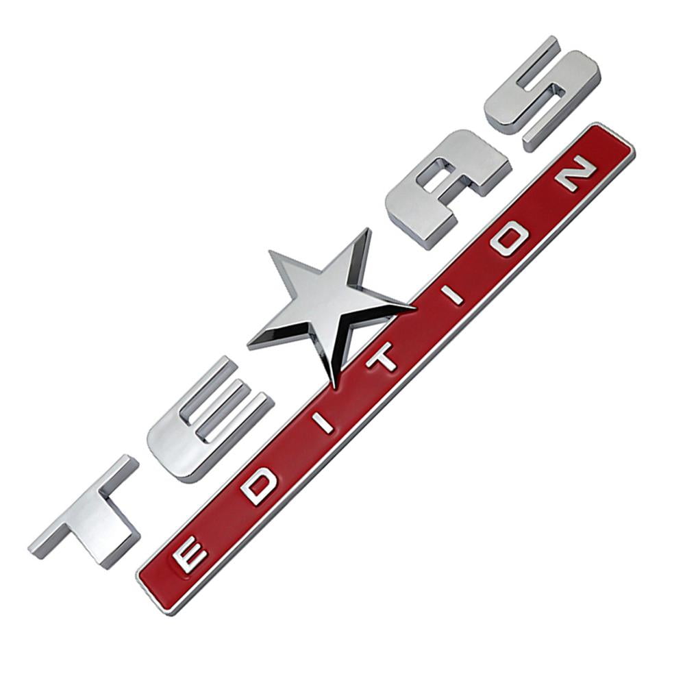 Texas Badge Car Tail Stickers, 3D Design Anti-Ultraviolet Texas Logo ...