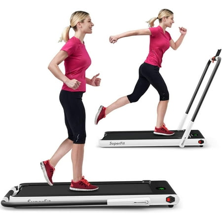 Folding Treadmill, 2 in 1 Under Desk Electric Running Machine with ...
