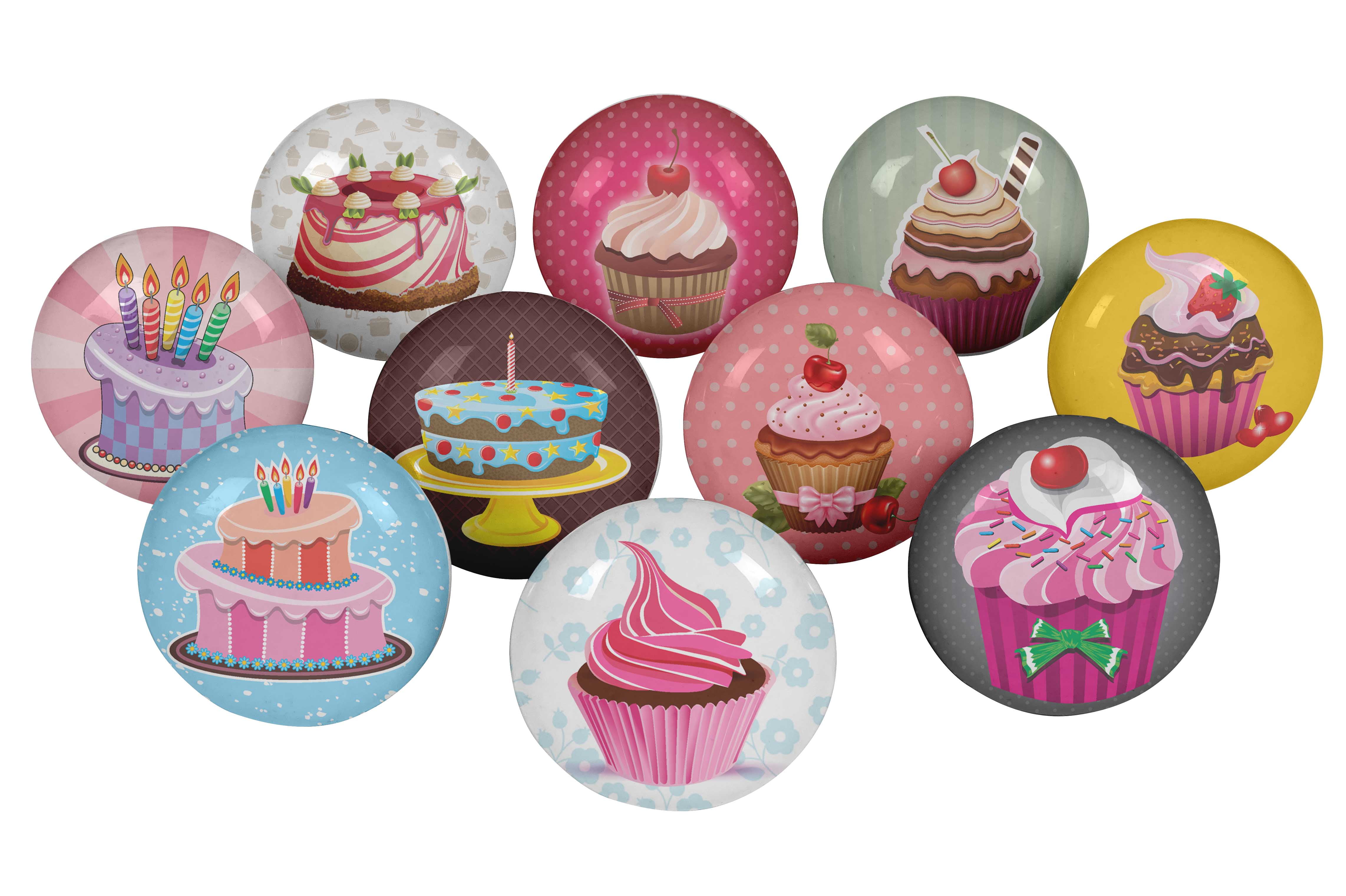 IBA Indianbeautifulart Multicolor Dessert Food 2 Inches Furniture Knobs ...