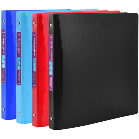 1-inch Basic 3-Ring-Binder 1'' Plastics Flexible -Binders Holds 200 US ...