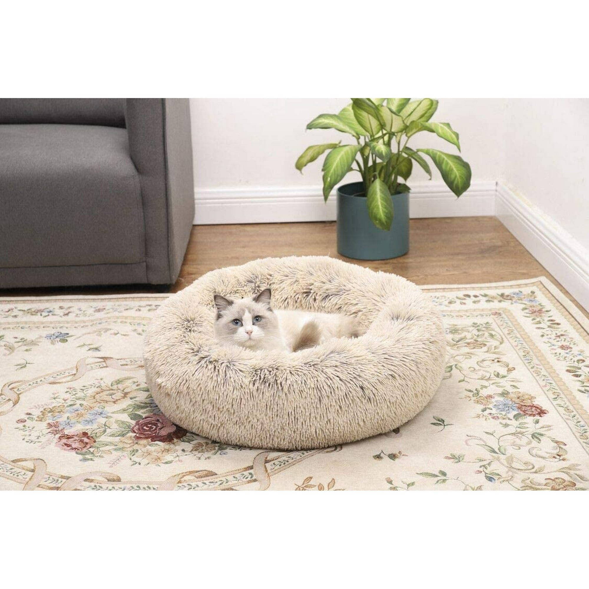 Click here for Cefonu Luxury Donut Cat Dog Beds  Soft Plush Round... prices