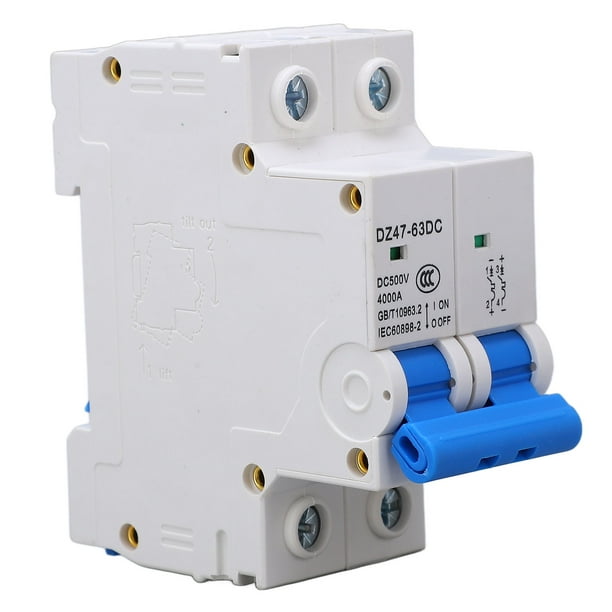 Disyuntor miniatura de CC mejorado 2P 500 V Aire para paneles de sistema solar fotovoltaico Red ...