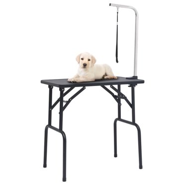 vidaXL Dog Grooming Table Adjustable Arm Foldable Dog Bath Table Wash ...