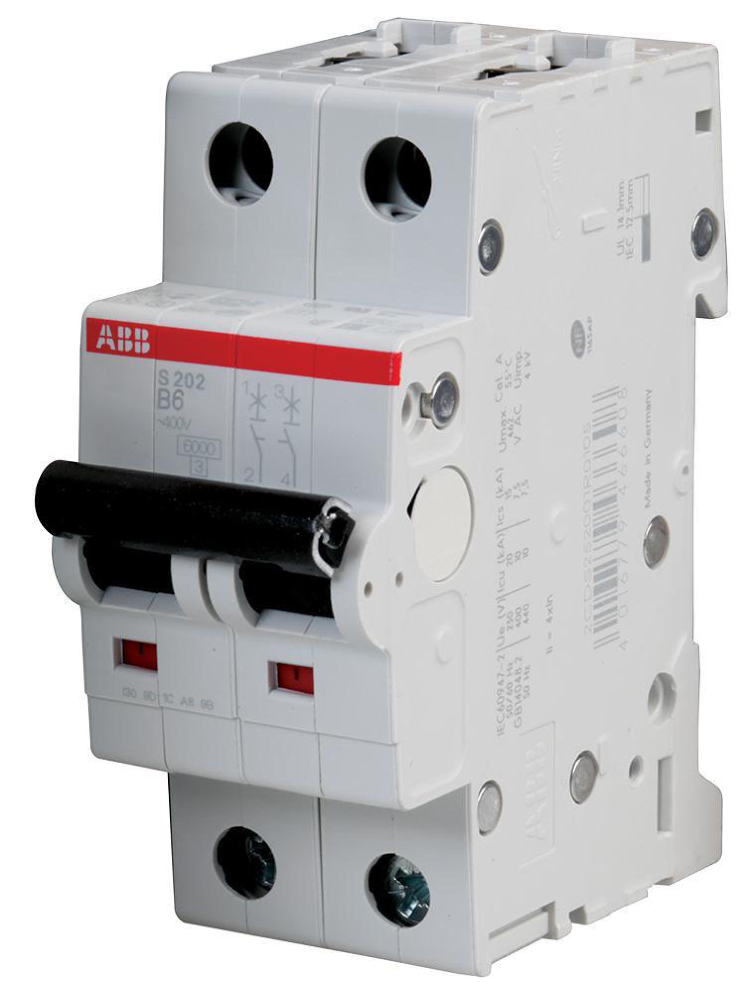 ABB - 6A DP Type B MCB - Walmart.com