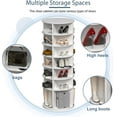Rotating Shoe Rack Tower, 7-Tier Spinning Shoe Shelf with 4 Grids Per ...