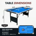 Hathaway, Pool Table, 6 ft, Blue Felt, Portable Folding - Walmart.com