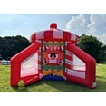 5-in-1 Inflatable Carnival Game House with Basketball Hoop, Soccer Goal ...