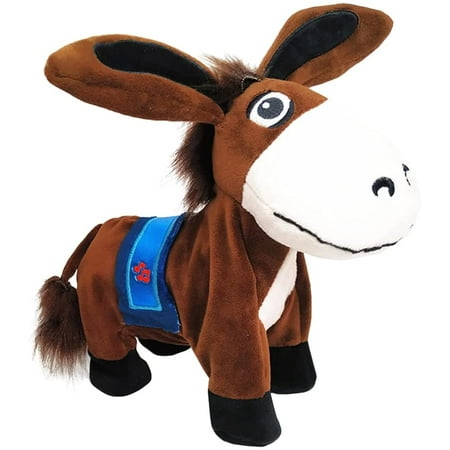 HTCM Talking Donkey Musical Stuffed Animal Plush Toy Walking Singing ...