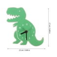 Dinosaur Kids Room Clock Cute Decorative Silent Battery Operated Wall ...
