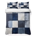 Abstract Minimalist Splicing Plaid 3 Pieces Quilt Set,1 Quilt with 2 ...