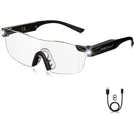 Hands Free Wearable Magnifying Glass with Light by, 160% Magnifier USB ...