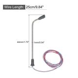 Uxcell Model Railway Train Lamp Post 1.7" White 1:300 Scale LEDs New 3V ...
