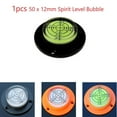 50 x 12mm Spirit Level Bubble Black Angle Clear Mini Round Leveller ...