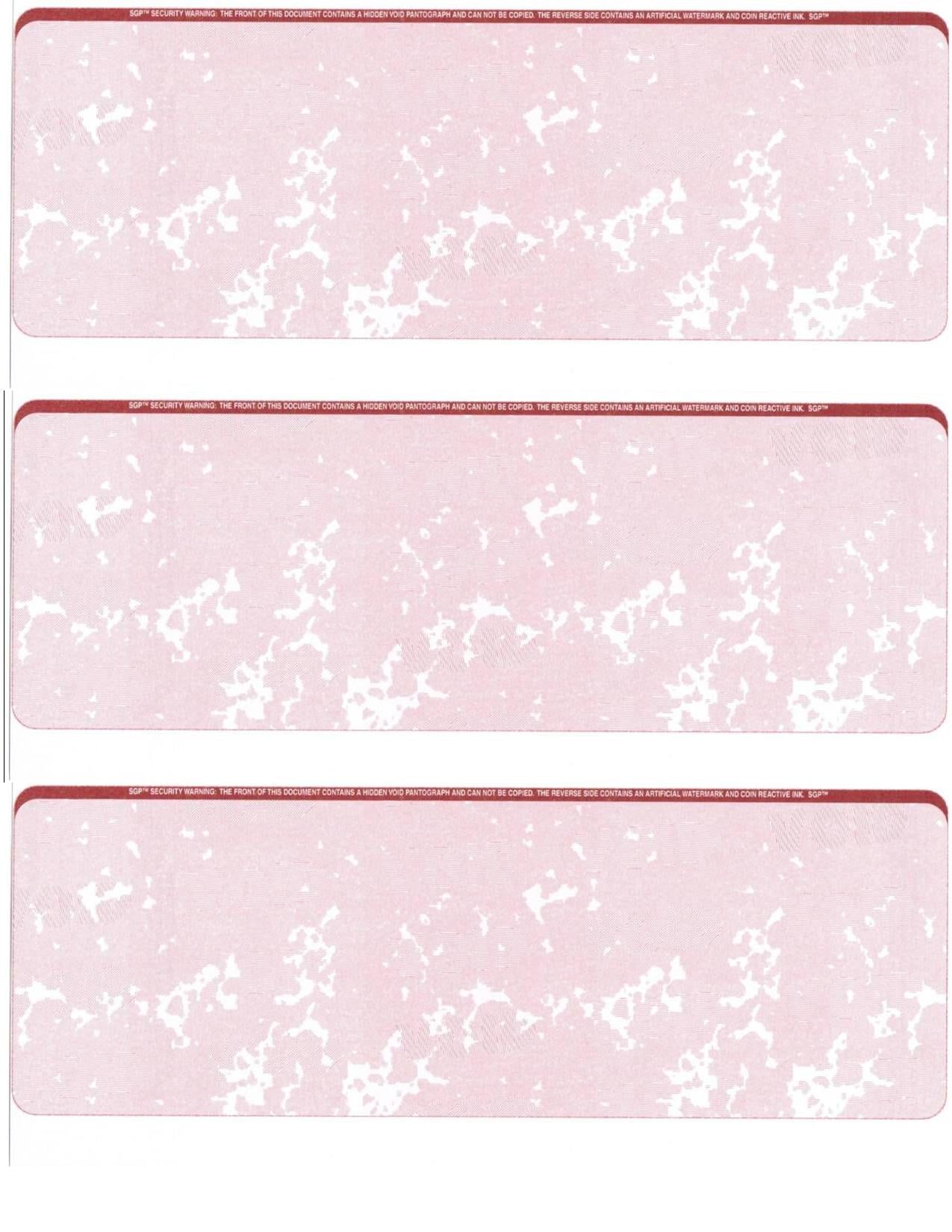 Zapco Security Check Paper, 24lb w Red Marble Pattern, 8-1/2" x 11 ...