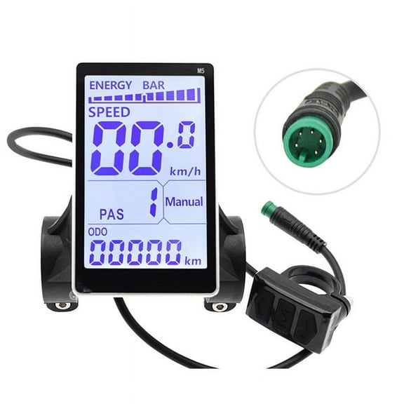 WQNZMADO Universal Electric Bike LCD Display Screen E-Scooter M5 Panel Electric Bike LCD Meter ...