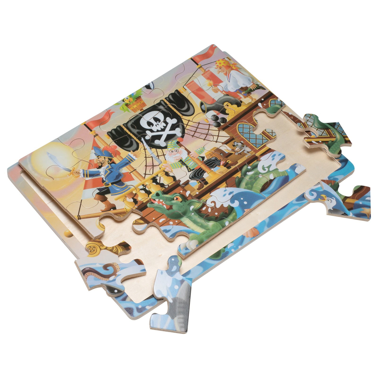 Eliiti Wooden Pirate Ship Jigsaw Puzzle for Kids 3 to 5 Years Old Boys Eliiti Wooden Pirate Ship Jigsaw Puzzle for Kids 3 to 5 Years Old Boys