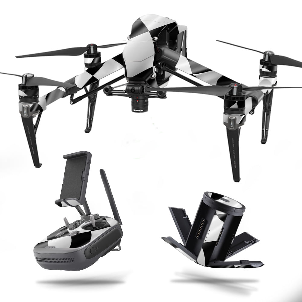 Skin Decal Wrap Compatible With DJI Inspire 2 Sticker Design Race Flag ...