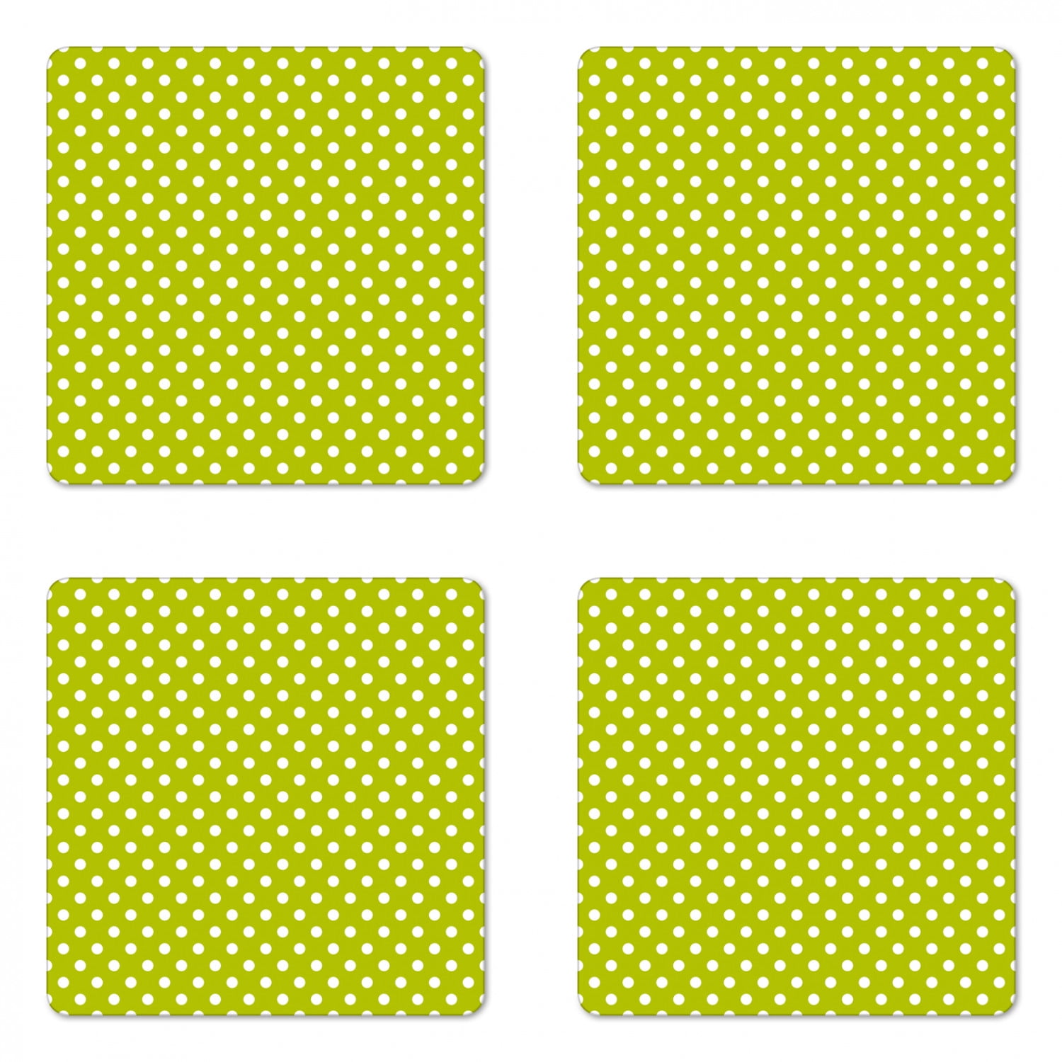 Retro Coaster Set of 4, Vintage Old Fashioned 60s 70s Inspired Polka ...