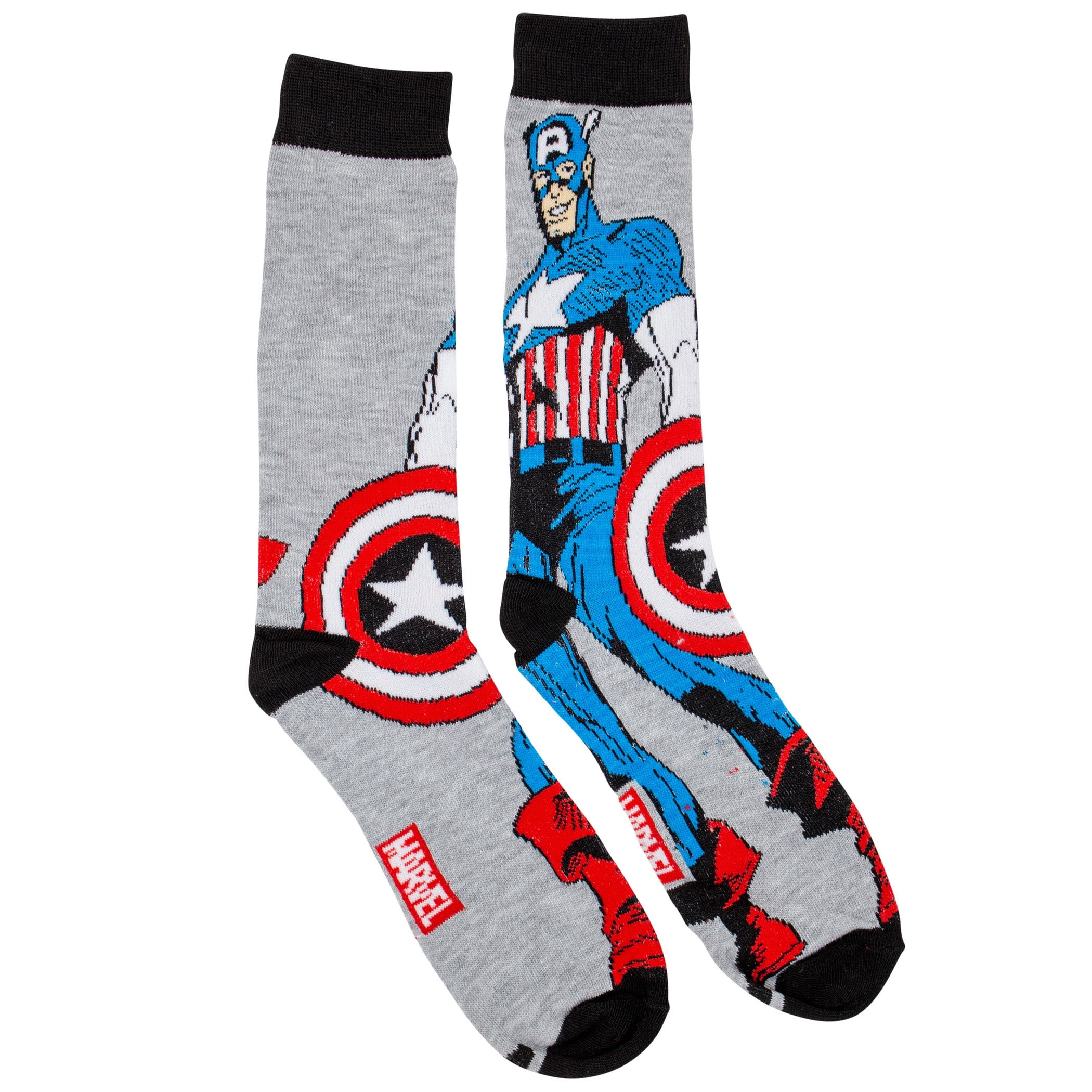 Captain America Standing Character Crew Socks - Walmart.com