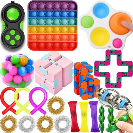 Fidget Toy Pack,Popits Fidget Toy,(21pcs)Fidget Toy for Kids Pop it ...