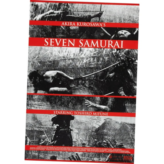 Seven Samurai Movie Poster 24In x36In Art Decor Art Poster 24x36 Square ...