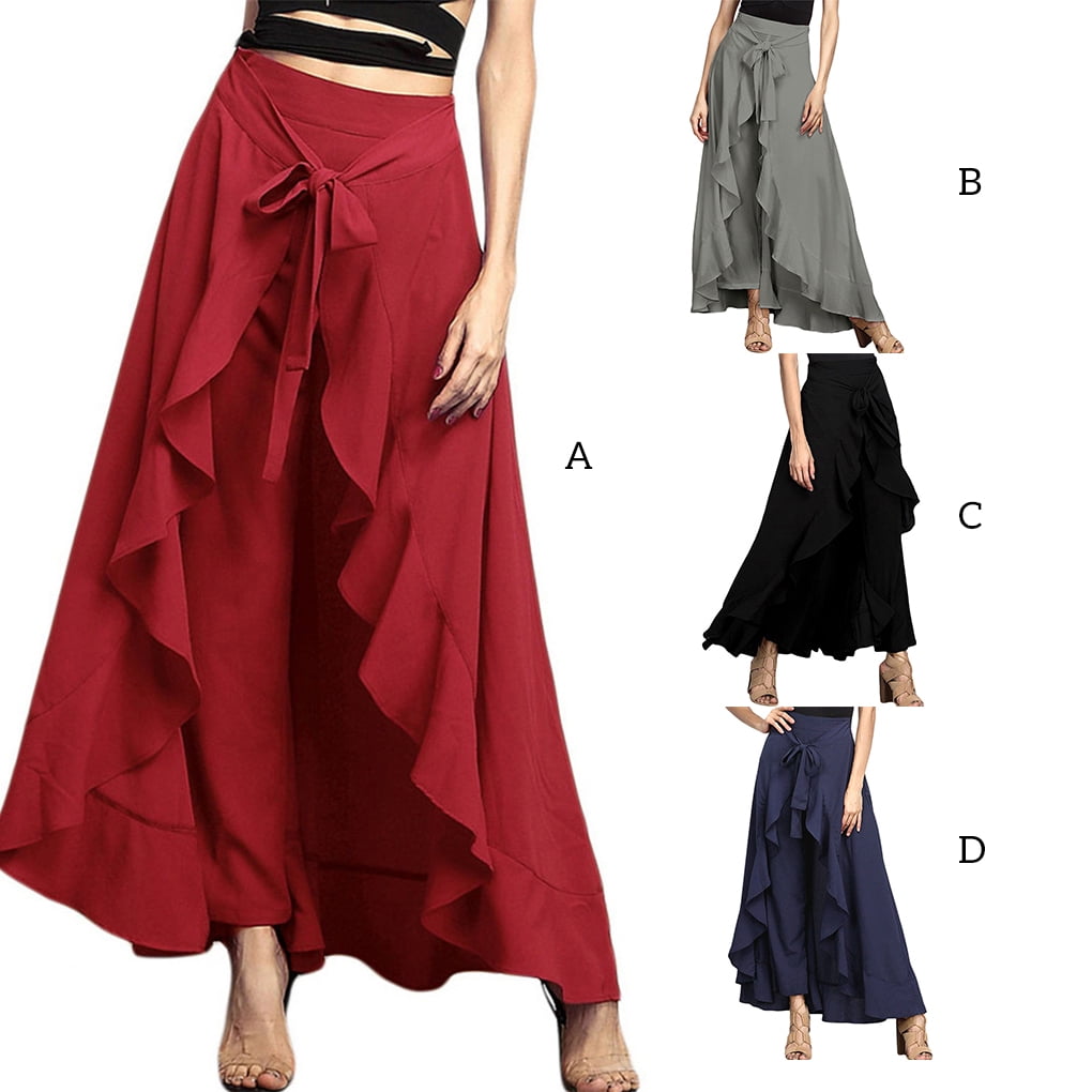 Click here for Maskred Ruffle Long Skirt Pants Women Ages; Easy T... prices