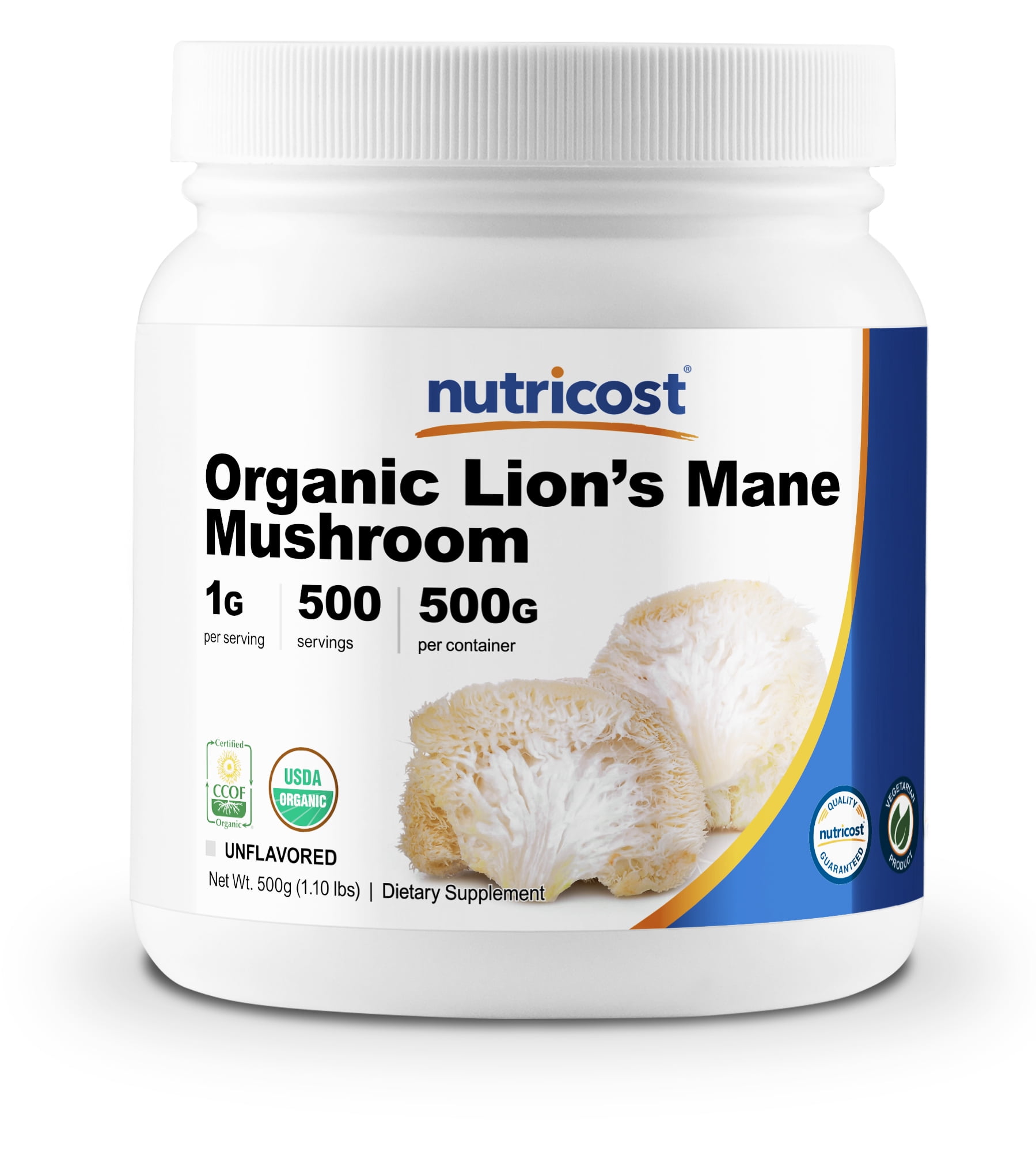 Nutricost Organic Lion's Mane Mushroom Powder (500 Grams) - Certified ... Nutricost Organic Lion's Mane Mushroom Powder (500 Grams) - Certified ...
