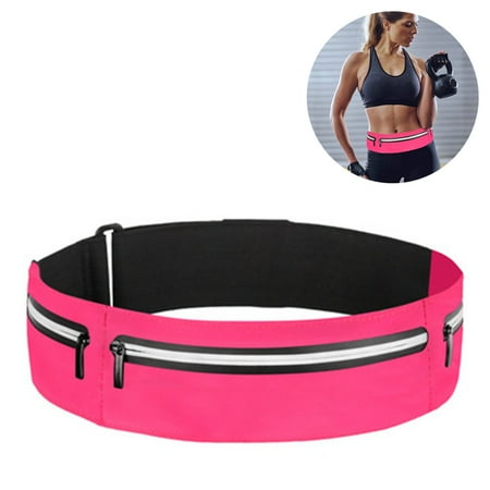 Running Belt Slim Waist Pocket Belt with 2 Expandable Pockets | Walmart ...