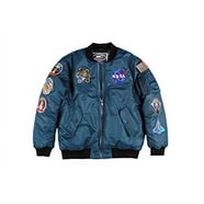 Up and Away NASA Flight Jacket Blue Size Medium - Walmart.com