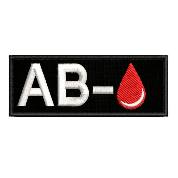 AB Negative Blood Type Embroidered DIY Iron on or Sew-on Decorative ...
