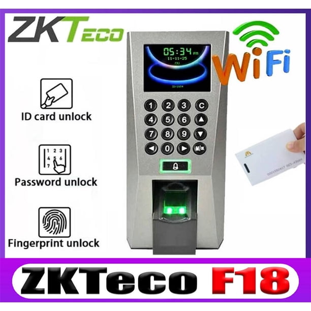 ZKTeco F18 TCP/IP + ID Biometric Fingerprint Time Attendance Door ...