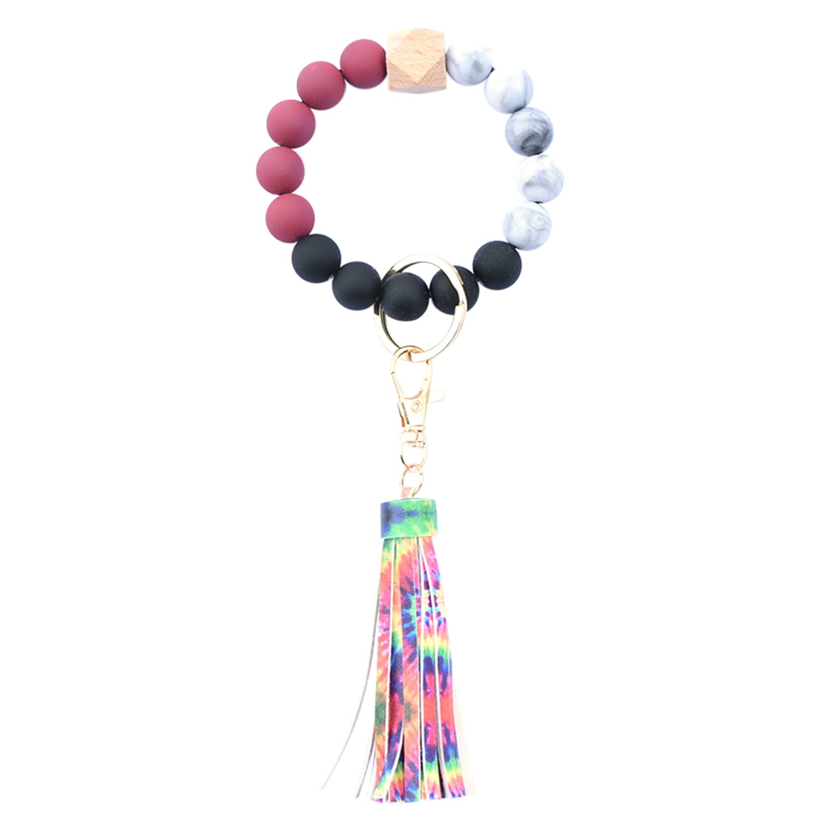 Pulsera Cute Key Bangle para Mujeres Pulsera Beaded Key Silicone Ring SilKeychain Chains ...