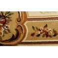 French Country Ivory 2x8 Floral Bordered Medallion Roses Area Rug ...