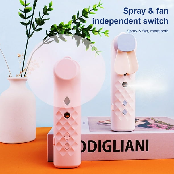 Portable Fan Handheld USB 2 Gear Adjustable Water Spray Summer Mist ...