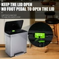 MGHH Trash Can,16 Gallon (2X30L) Dual Garbage Can with Mute Metal Waste ...